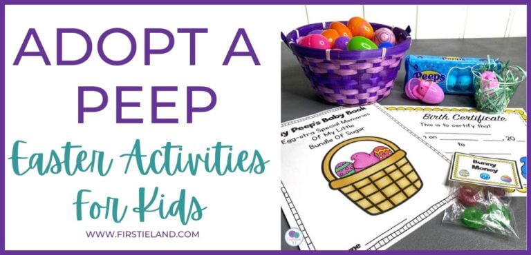 Adopt A Peep Easter Writing Activity For Kids - Firstieland - First ...