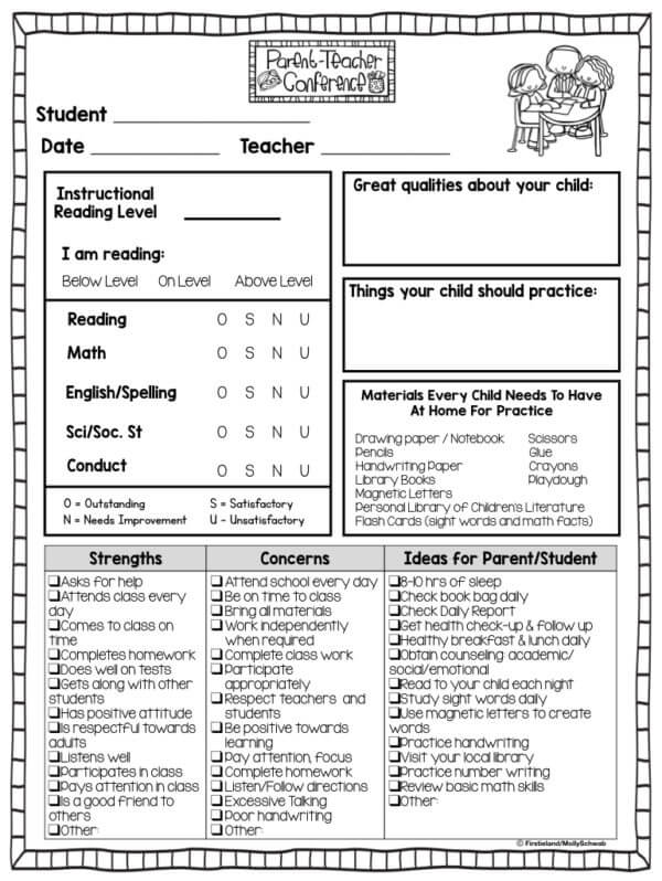 Tips For Successful Parent Teacher Conferences - Firstieland - First ...