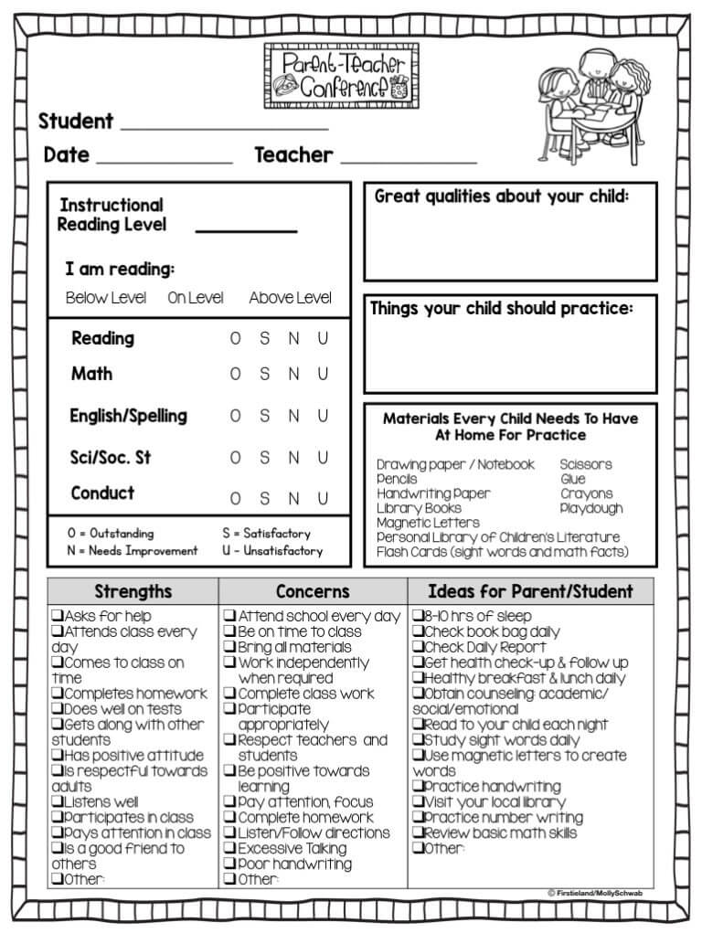 Tips For Successful Parent Teacher Conferences - Firstieland - First ...