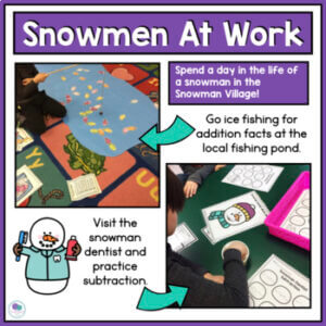Snowmen At Work | Snowman At Night Activities | First Grade Theme Day ...