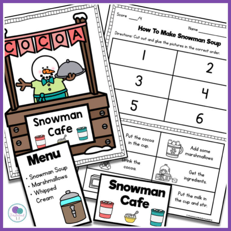 Snowmen At Work Activities - Firstieland - First Grade Teacher Blog