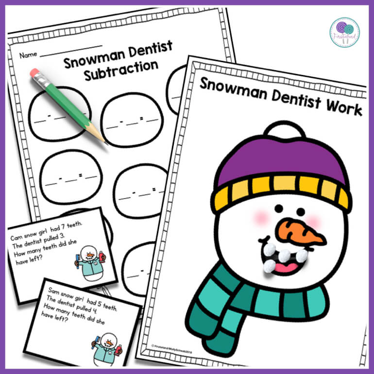 Snowmen At Work Activities - Firstieland - First Grade Teacher Blog