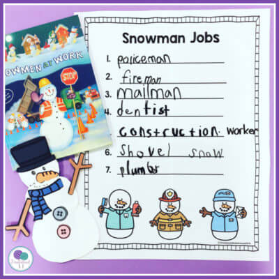 Snowmen At Work Activities - Firstieland - First Grade Teacher Blog