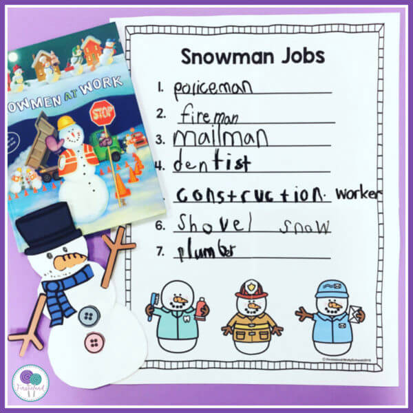 Snowmen At Work Activities - Firstieland - First Grade Teacher Blog