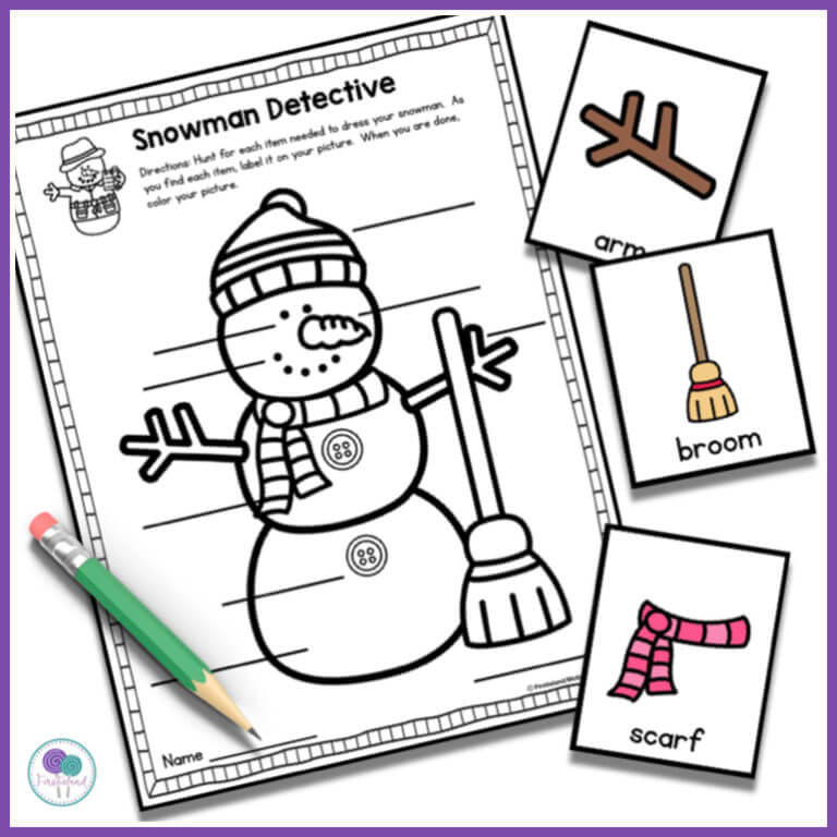 Snowmen At Work Activities - Firstieland - First Grade Teacher Blog