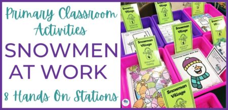 Snowmen At Work Activities - Firstieland - First Grade Teacher Blog