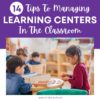 6 Important Benefits Of Learning Centers In The Classroom - Firstieland ...
