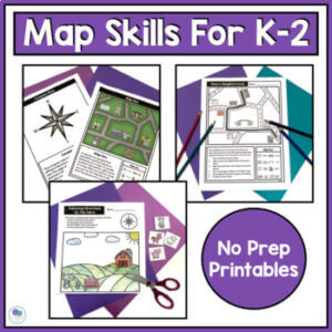 Map Skills Me On The Map Activities Kindergarten & First Grade Social ...