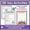 Elf Day Activities Elf Application Kindergarten 1st Grade Christmas ...