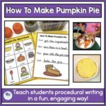 Procedural Writing Template How To Make Pumpkin Pie Prompt Thanksgiving ...