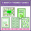 March Math Games First Grade No Prep St. Patricks Day Centers ...