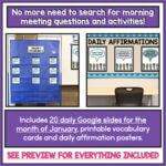 Morning Meeting Google Slides Kindergarten 1st Grade January Activities ...