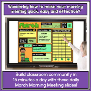 Morning Meeting Google Slides Kindergarten 1st Grade March Activities ...