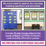 Morning Meeting Google Slides Kindergarten 1st Grade March Activities ...