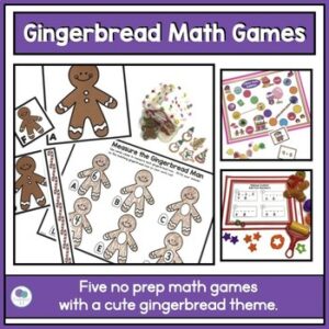 Gingerbread Math Game No Prep Christmas Math Activities - Firstieland ...