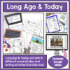 Long Ago And Today Thematic Unit | 100th Day Of School | Then And Now ...
