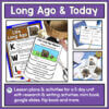 Long Ago And Today Thematic Unit | 100th Day Of School | Then And Now ...
