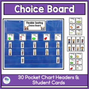 Flexible Seating Rules Chart and Choice Board Alternative Seating ...