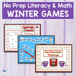 Winter Math And Literacy Centers And Activities No Prep Games ...
