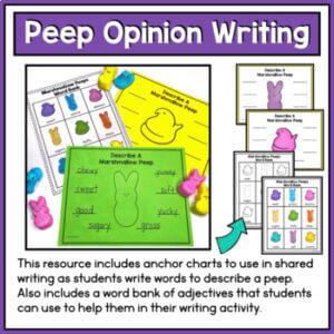 Easter Peeps Writing Prompt and Activities | Spring Opinion Writing ...