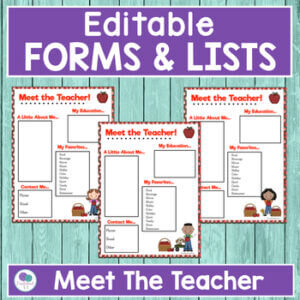 MEET THE TEACHER TEMPLATE EDITABLE - Firstieland - First Grade Teacher Blog