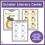 October Spelling Activities Halloween Spelling Game Editable ...