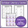 Halloween Literacy Activity October Spelling Game Kindergarten 1st ...