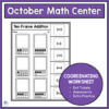 October Math Center Game Ten Frame Addition Pumpkin Math Activities 1st ...