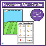 FALL MATH CENTER - ROLL A TURKEY - Firstieland - First Grade Teacher Blog
