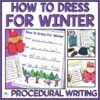 Winter Writing Templates Procedural Writing 1st Grade How To Dress For ...