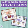 Winter Literacy Centers And Activities No Prep Games - Firstieland ...