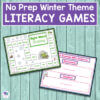 Winter Literacy Centers And Activities No Prep Games - Firstieland ...