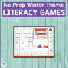 Winter Literacy Centers And Activities No Prep Games - Firstieland ...
