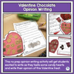 Valentine's Day Writing Prompts Kindergarten 1st Grade February Opinion ...