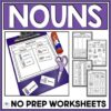 Noun Worksheets | Common And Proper Nouns First Grade Kindergarten ...