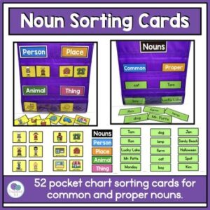 Common And Proper Noun Sort Board Games | Label Nouns | Nouns Worksheet ...