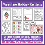 Valentines Day Party And Center Activities Kindergarten First Grade 2nd ...