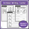 October Writing Prompts And Centers For Kindergarten And 1st Grade ...