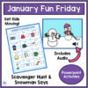 Fun Friday Activities January | Digital Games Kindergarten And First ...