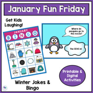 Fun Friday Activities January | Digital Games Kindergarten And First ...