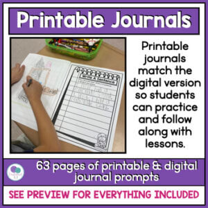 February Writing Journal Prompts Daily Slides Activities Kindergarten ...