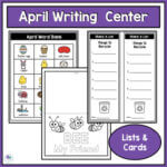 April Writing Centers and No Prep Prompts Kindergarten and First Grade ...