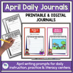 April 1st Grade Journal Writing | Easter Spring Writing Prompts ...
