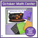 October Math Center Game Halloween Math Story Problems 1st Grade ...