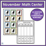 Fall Math Activities 1st Grade | November Math Center Scarecrow ...