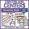 Fall Math Activities 1st Grade | November Math Center Task Cards ...