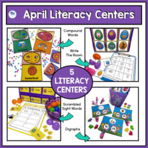 April Math And Literacy Centers For First Grade | Low Prep Spring ...