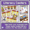 First Grade Literacy Stations | Monthly Literacy Centers Games And ...