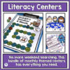 First Grade Literacy Stations | Monthly Literacy Centers Games And ...