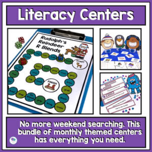 First Grade Literacy Stations | Monthly Literacy Centers Games And ...